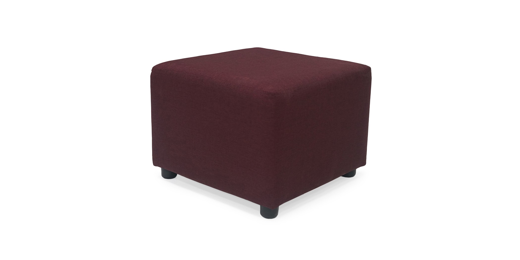 Picasso Ottoman in Plain Purple Fabric