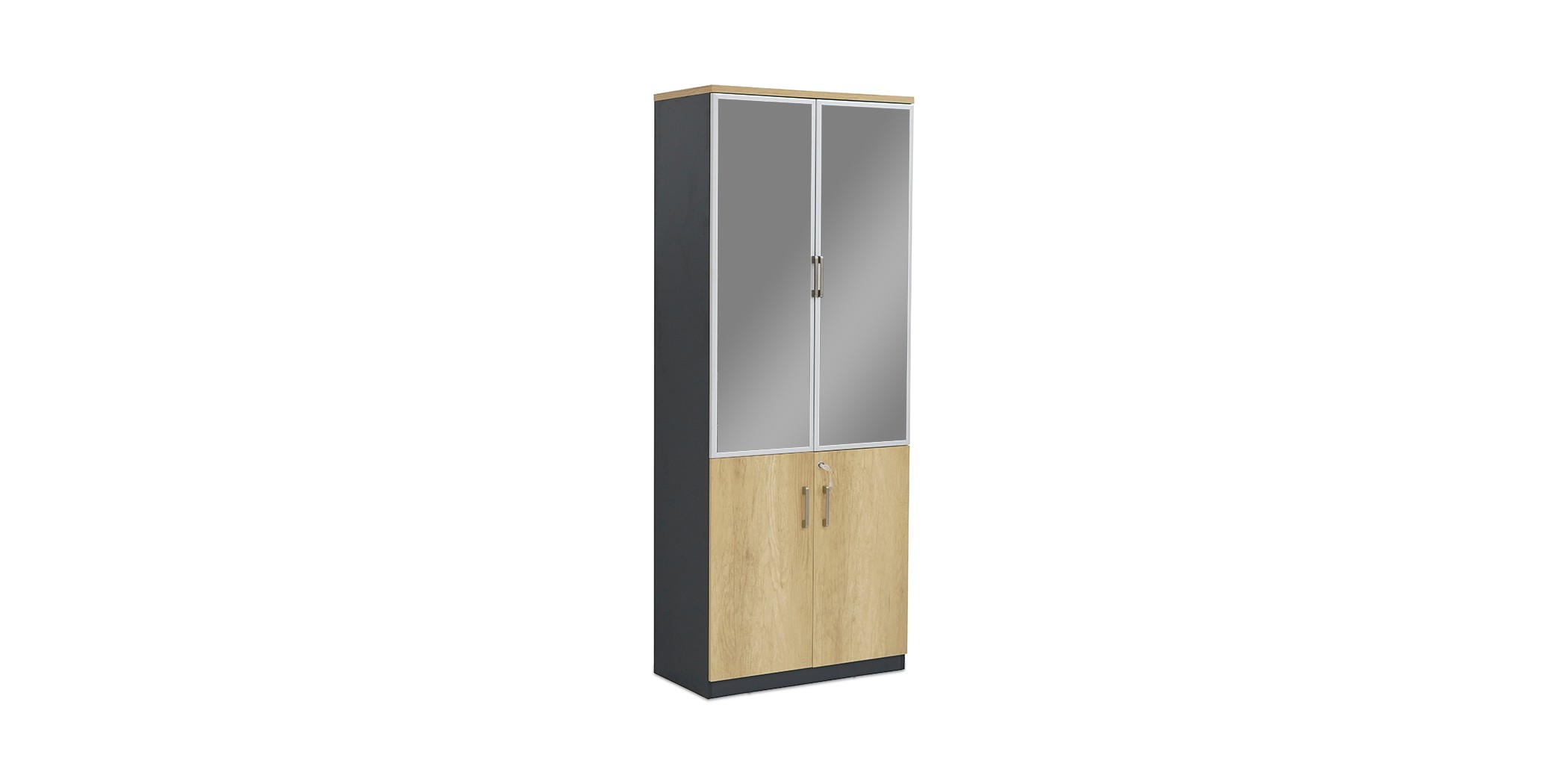 Stellar Lupin Filing Cabinet Light Oak & White