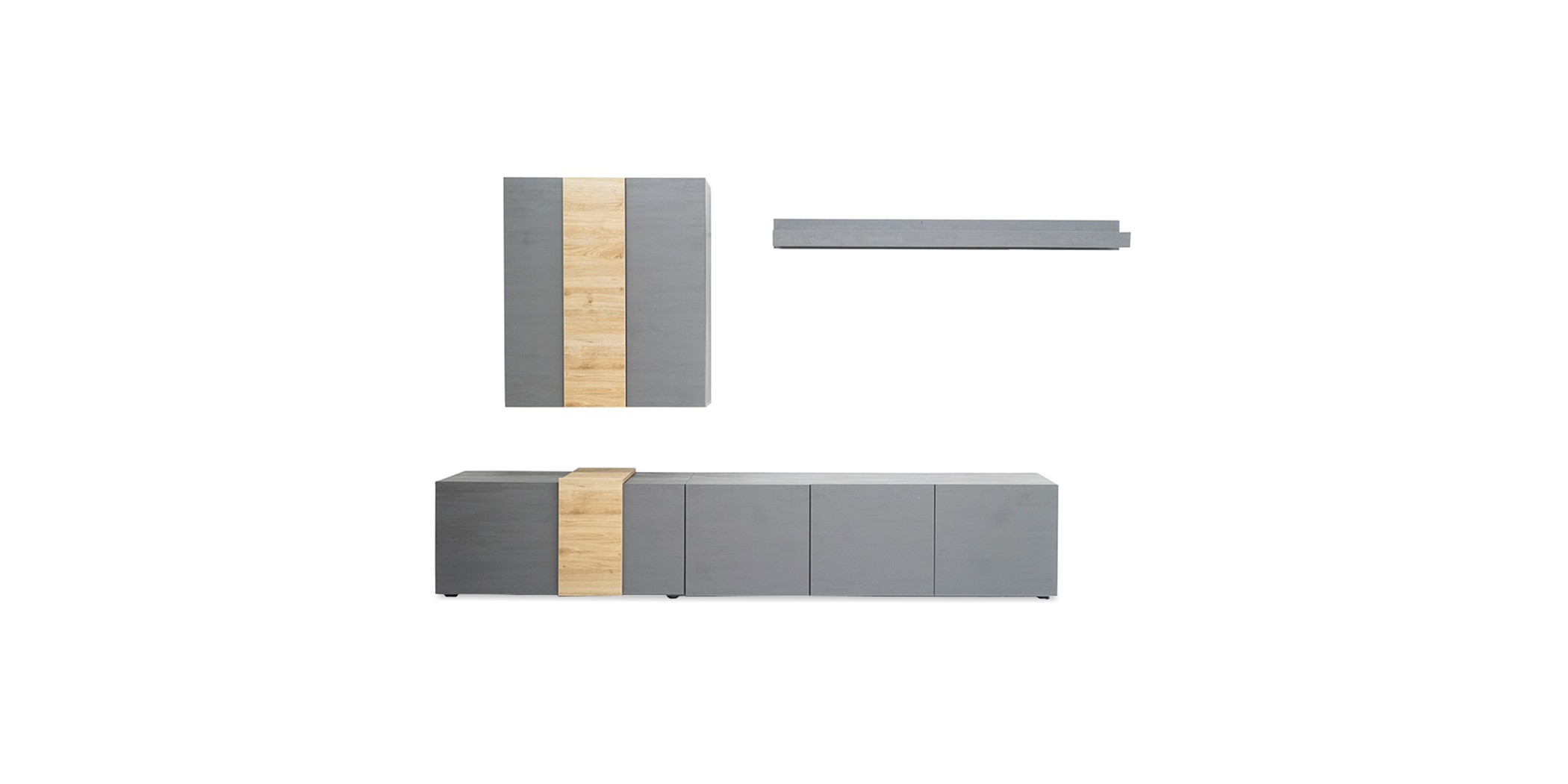 Venus TV Unit With 7 Doors Titanio